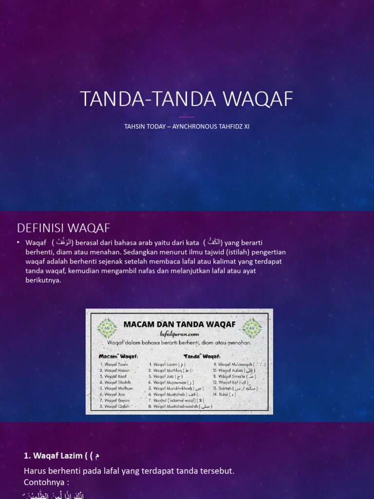 Tanda-Tanda Waqaf | PDF