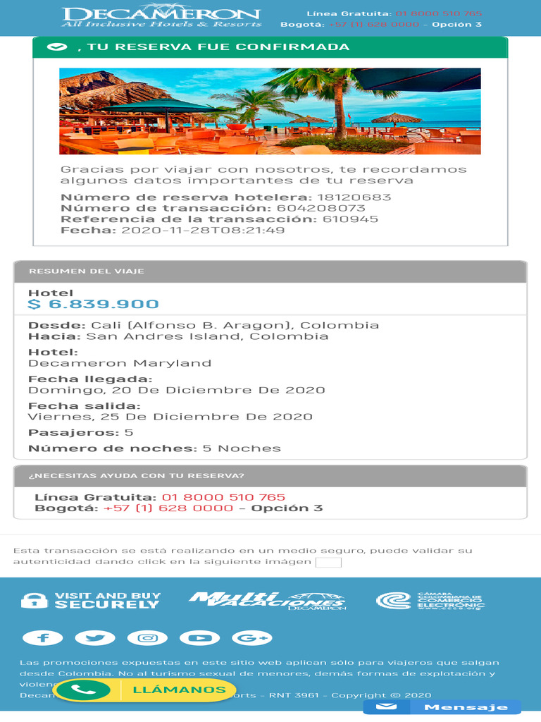 Decameron - Sitio Oficial Hoteles & Resorts Todo Incluido | PDF