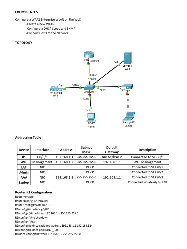Exercise No5 | PDF | Radius | Wireless Lan