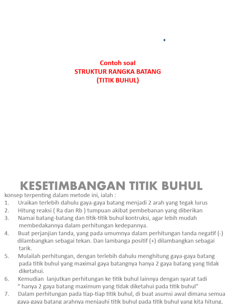 Struktur Rangka Batang - Buhul | PDF