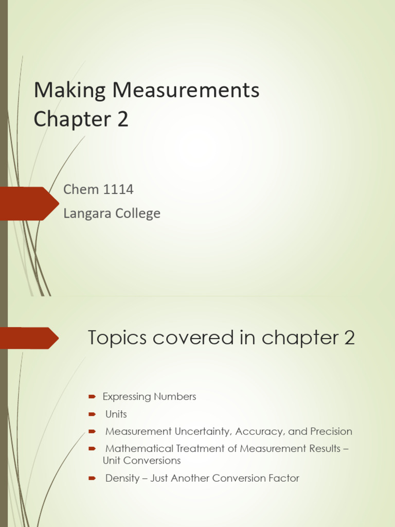 Chapter 2 Measurements | PDF | Significant Figures | Measurement