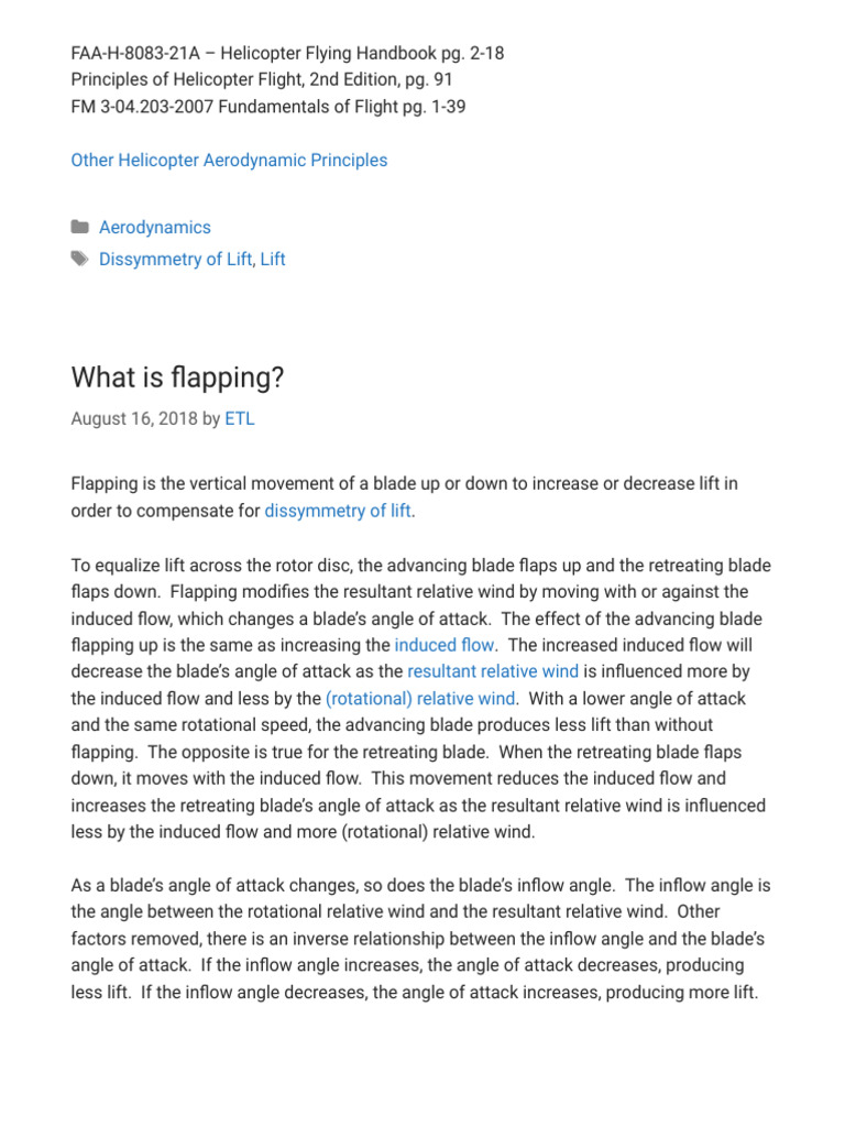 Blade Falpping - Helicopter Study Guide | PDF | Helicopter | Fluid Dynamics