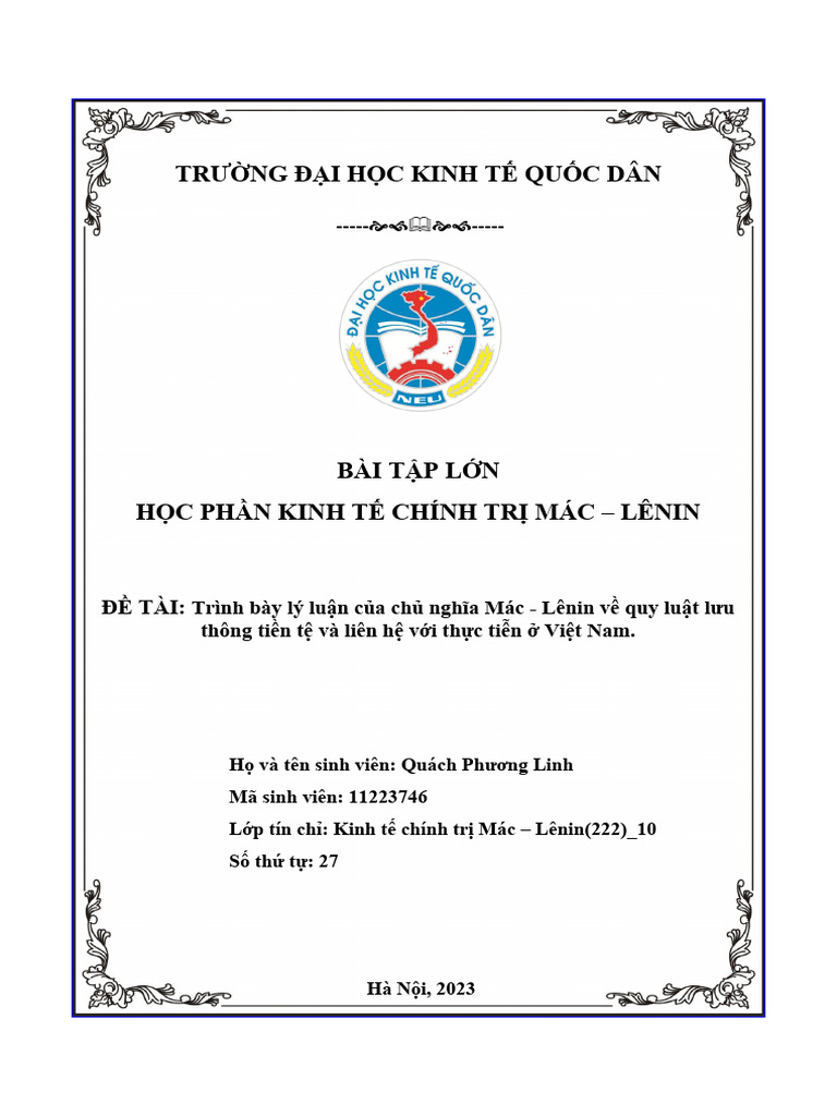 BTL Kinh Te Chinh Tri | PDF