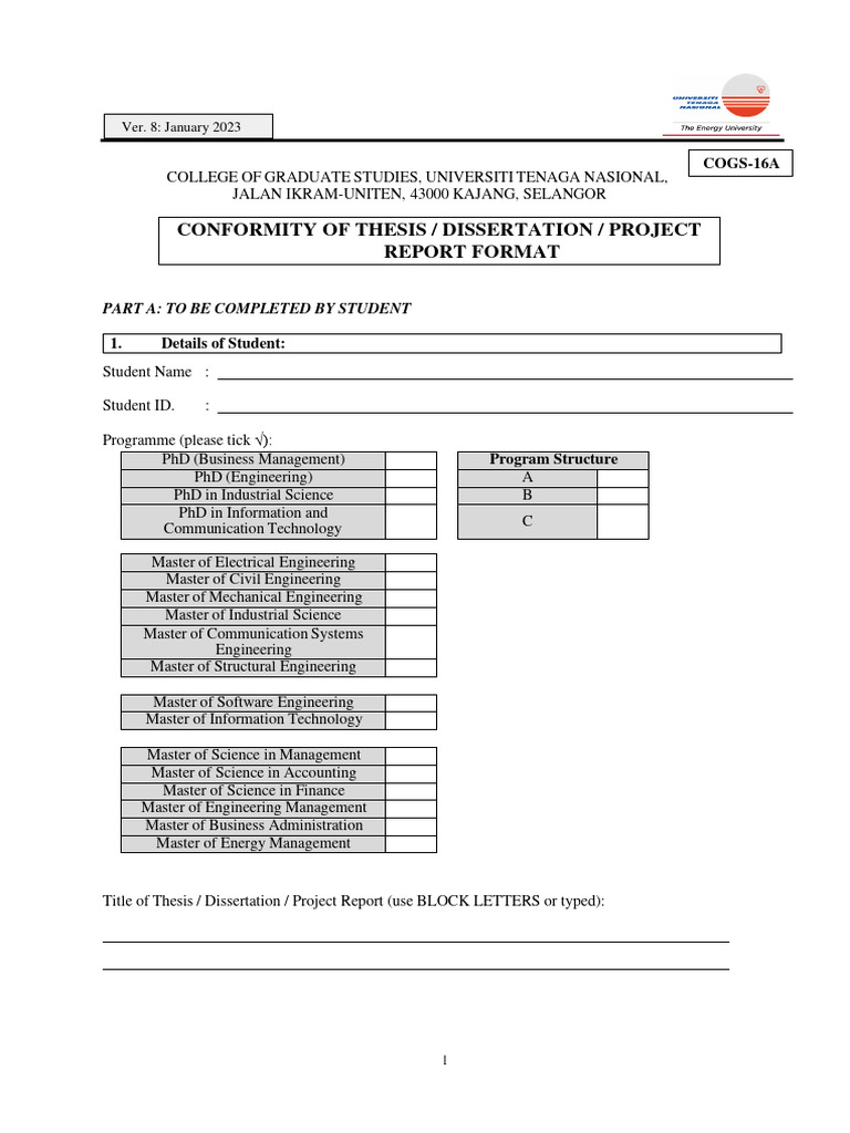 4 Cogs16a Update - Jan 2023 | PDF | Thesis | Turnitin