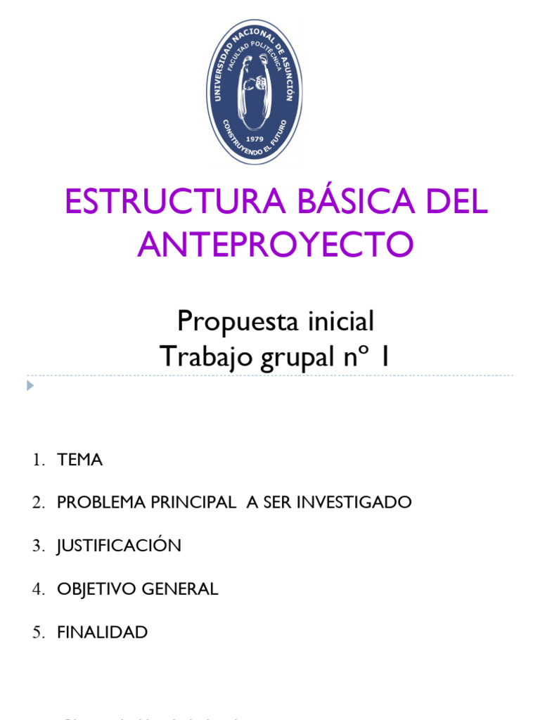 Estructura básica de anteproyecto | PDF | Ciencias de la Computación | Diseño