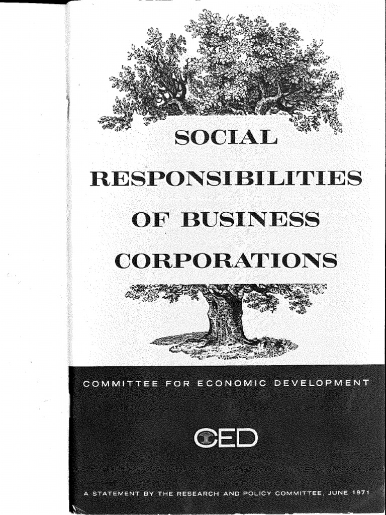 Social Responsibilities of Business Corporations | PDF
