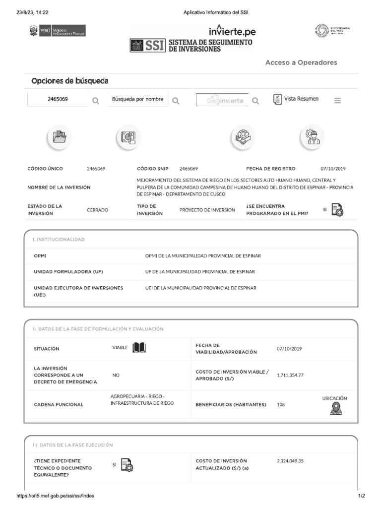 Aplicativo Informático Del SSI | PDF