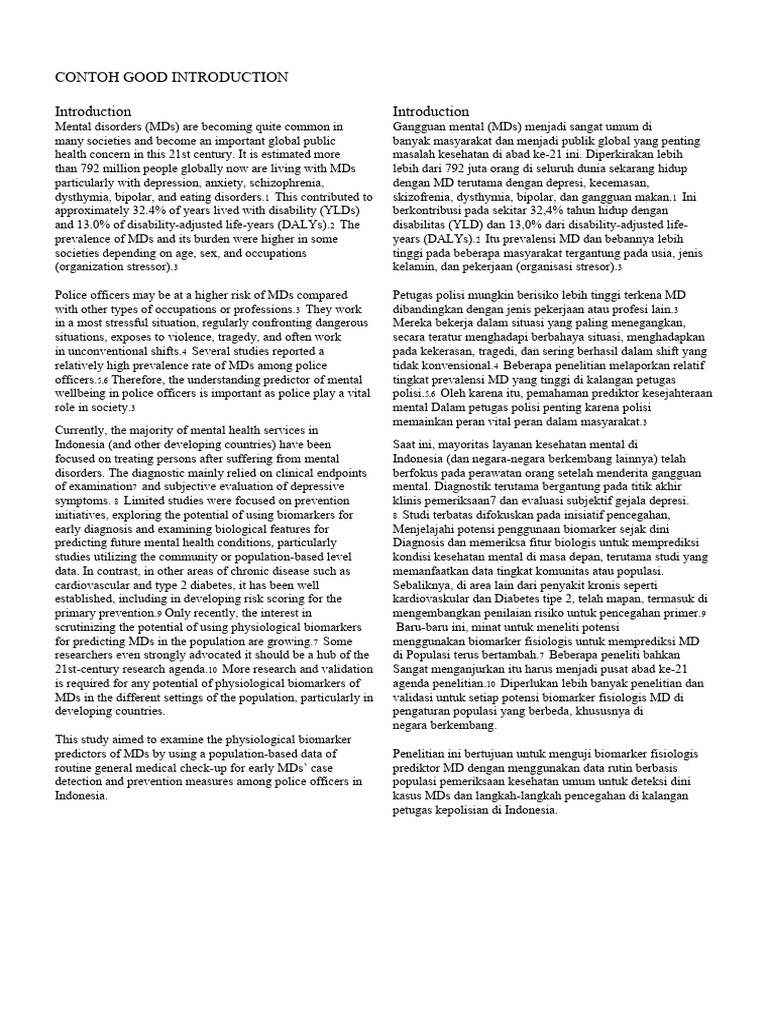 S2 Contoh Good Introduction | PDF