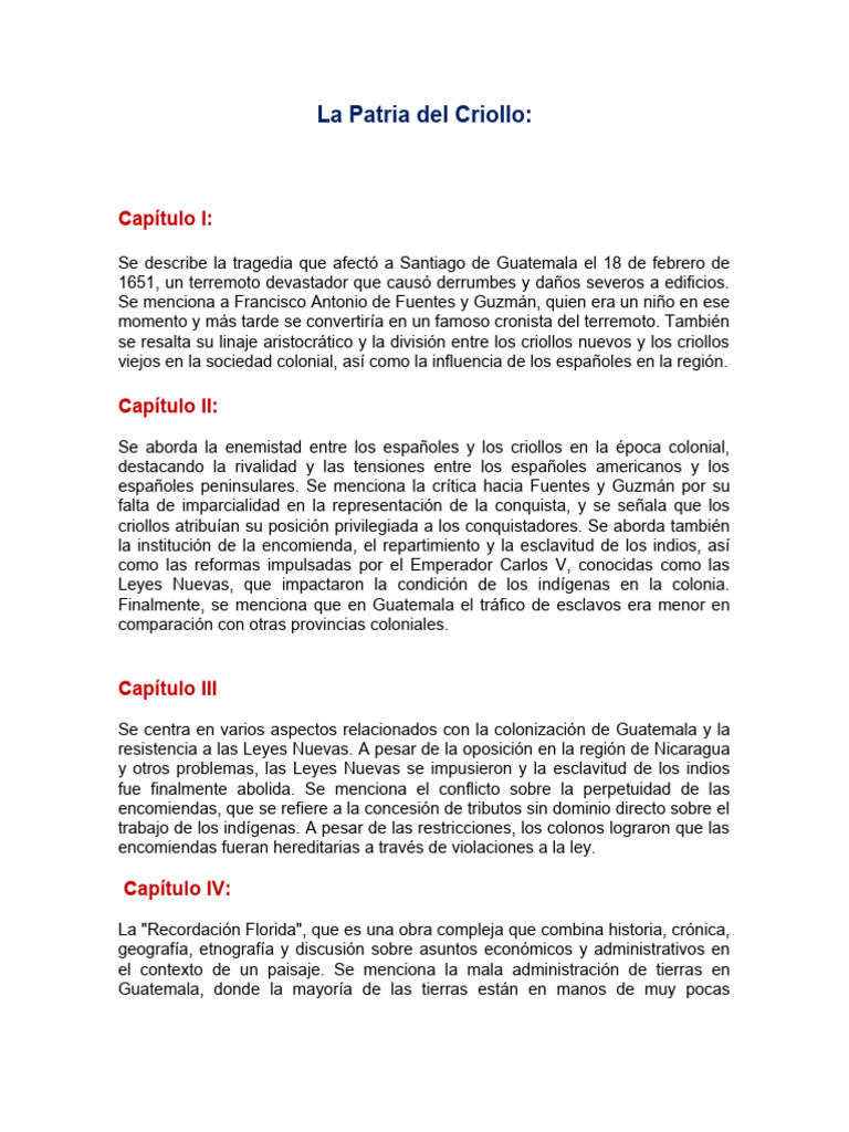 La Patria Del Criollo. | PDF | Esclavitud | Imperio español