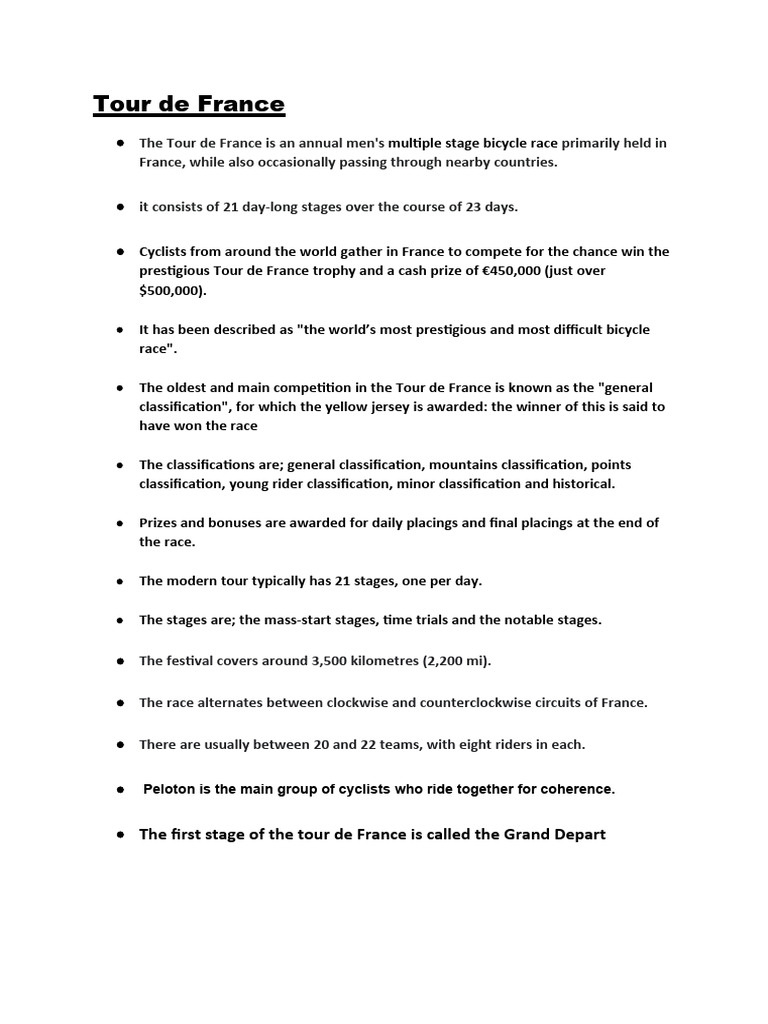 Tour de France | PDF