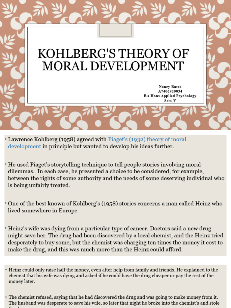 Kohlberg's Theory of Moral Development | Download Free PDF | Psychology ...