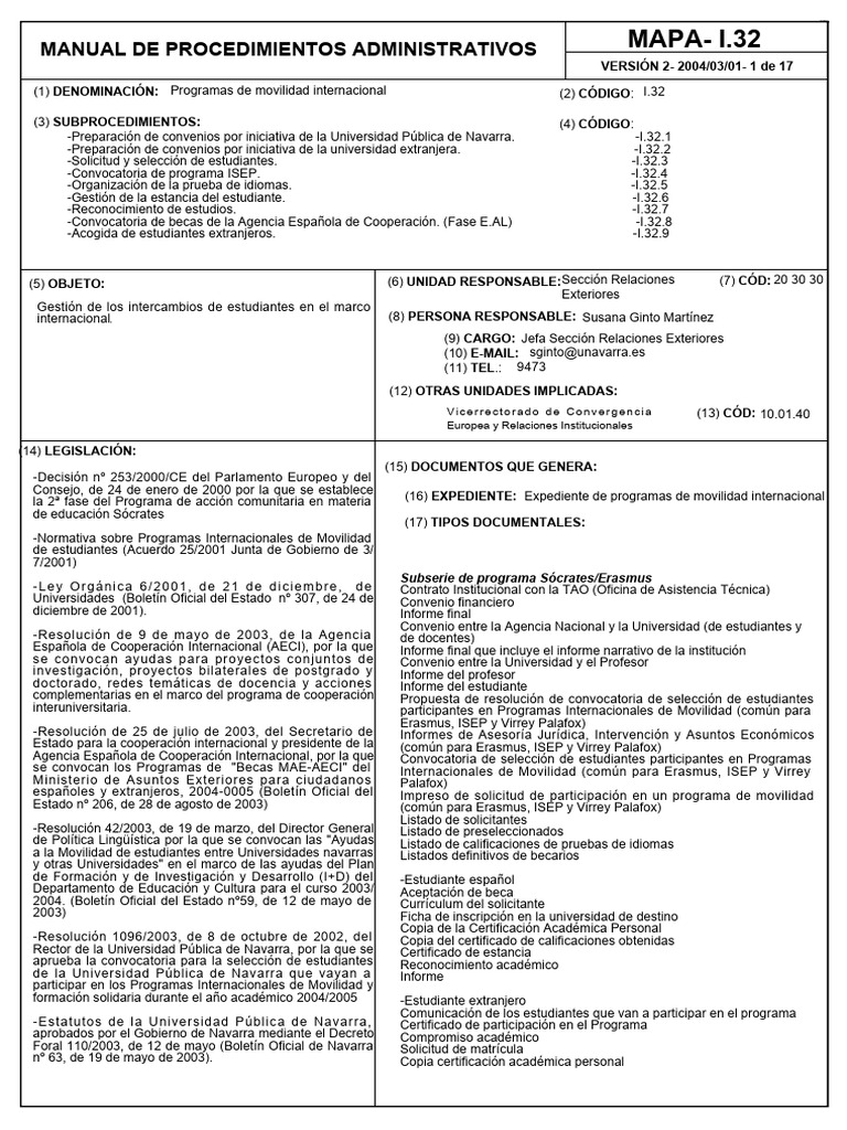MAPA-I.32: Manual de Procedimientos Administrativos | PDF | Universidad | Diplomacia