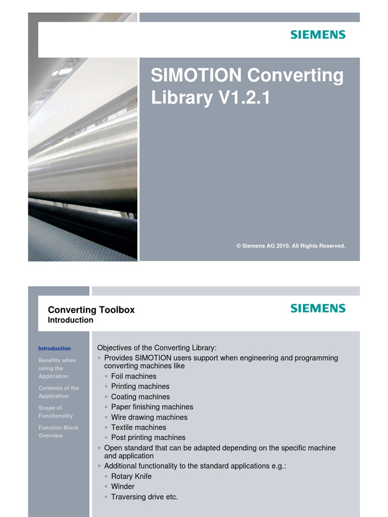Slides Simotion Converting Library v1 2 1 | PDF | Scope (Computer ...