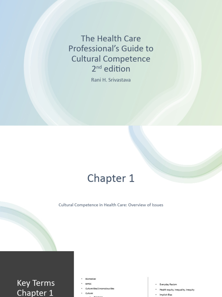 Chapter - 1 - Cultural Competence in Health Care-Overview of Issues ...