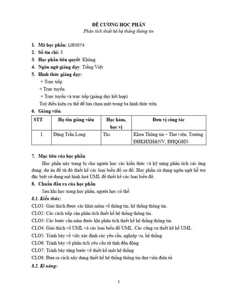 De Cuong PTTKHTTT | PDF