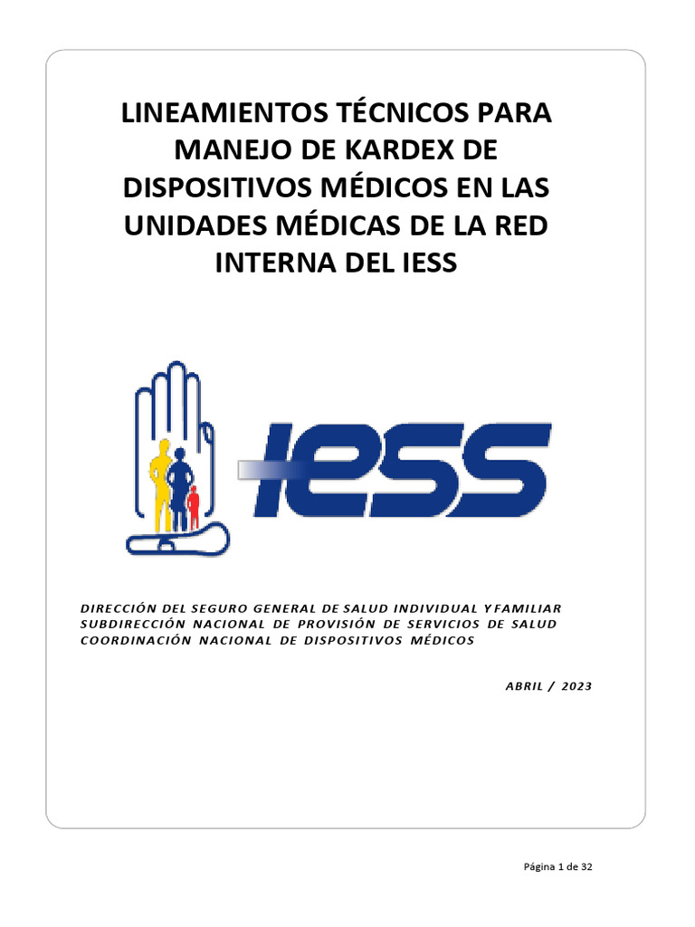 Lineamientos Técnicos para Manejo de Kardex 24-4-2023 Ok-Signed-Signed-Signed-Signed | PDF ...