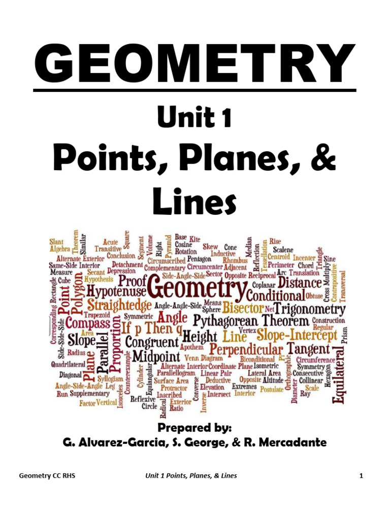 1-Unit Points Planes and Lines BOOK | PDF | Triangle | Line (Geometry)