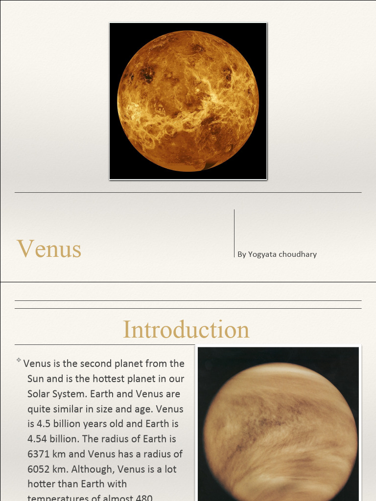 Venus PPT (Yogyata) | PDF | Venus | Earth