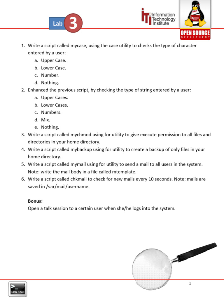 Shell Scripting Tasks & Exercises | PDF