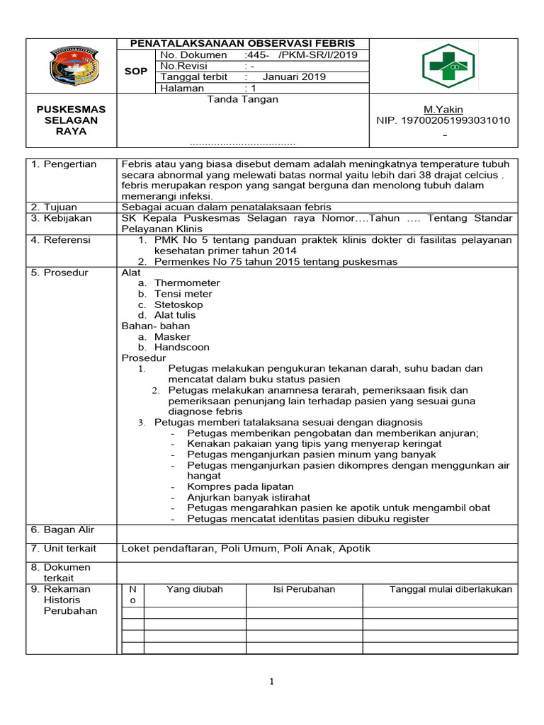 Sop Febris | PDF | Sains & Matematika