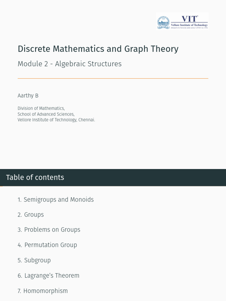 Module 2 Algebra Full | Download Free PDF | Group (Mathematics) | Index ...