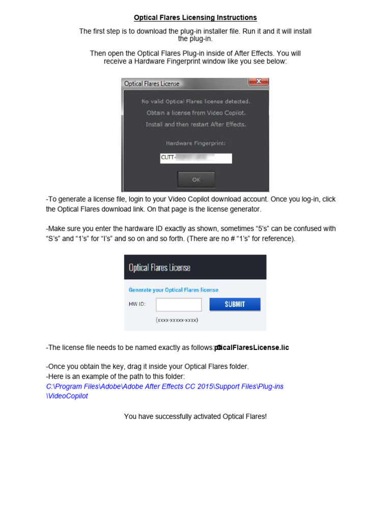 After Effects Optical Flares Setup | PDF | Games & Activities | Computers
