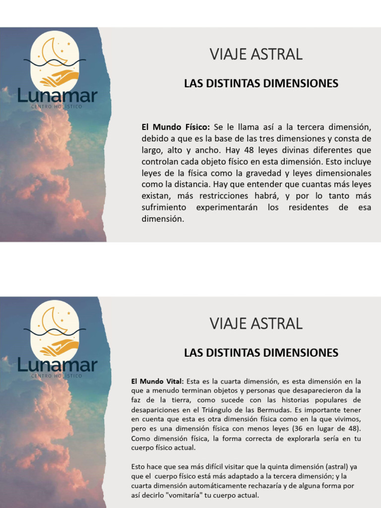 Presentacion Viaje Astral | PDF | Karma | Dimensión