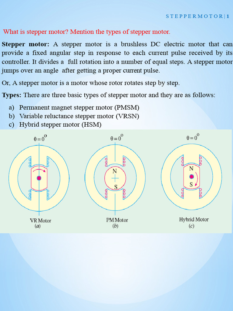 Stepper Motor | PDF | Electric Motor | Physical Sciences
