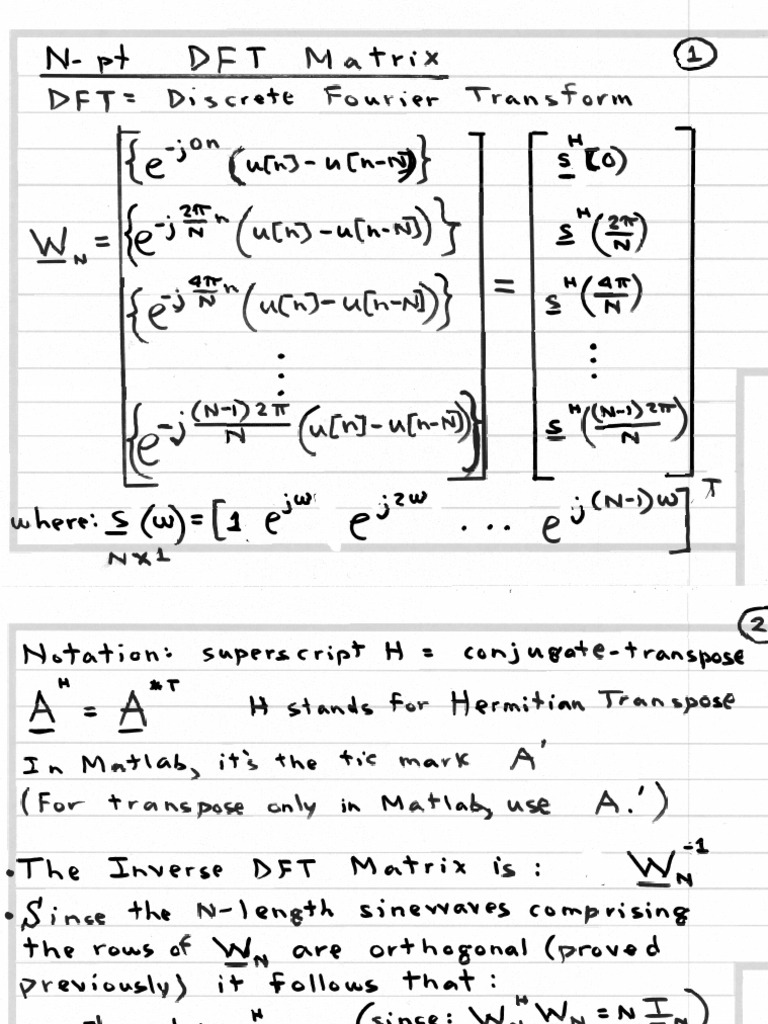 Dft Matrix Pdf