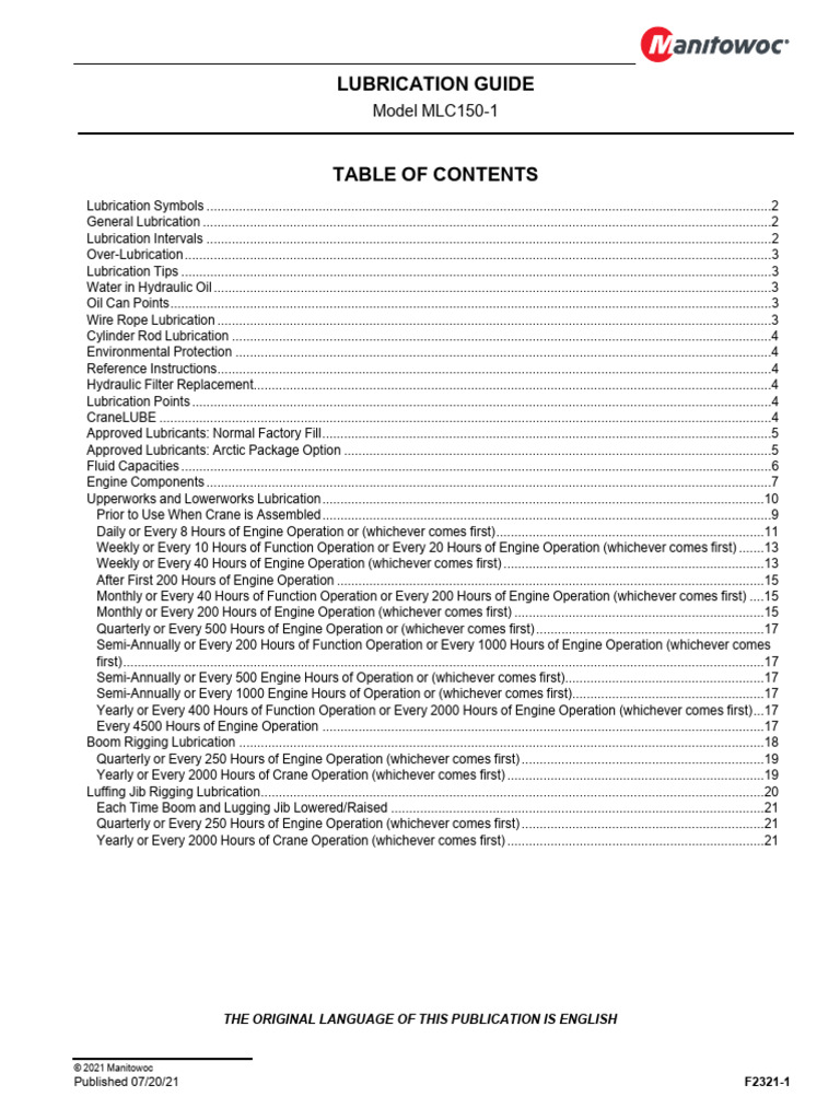 Lubrication Guide F2321 07-20-2021 | PDF | Lubricant | Motor Oil