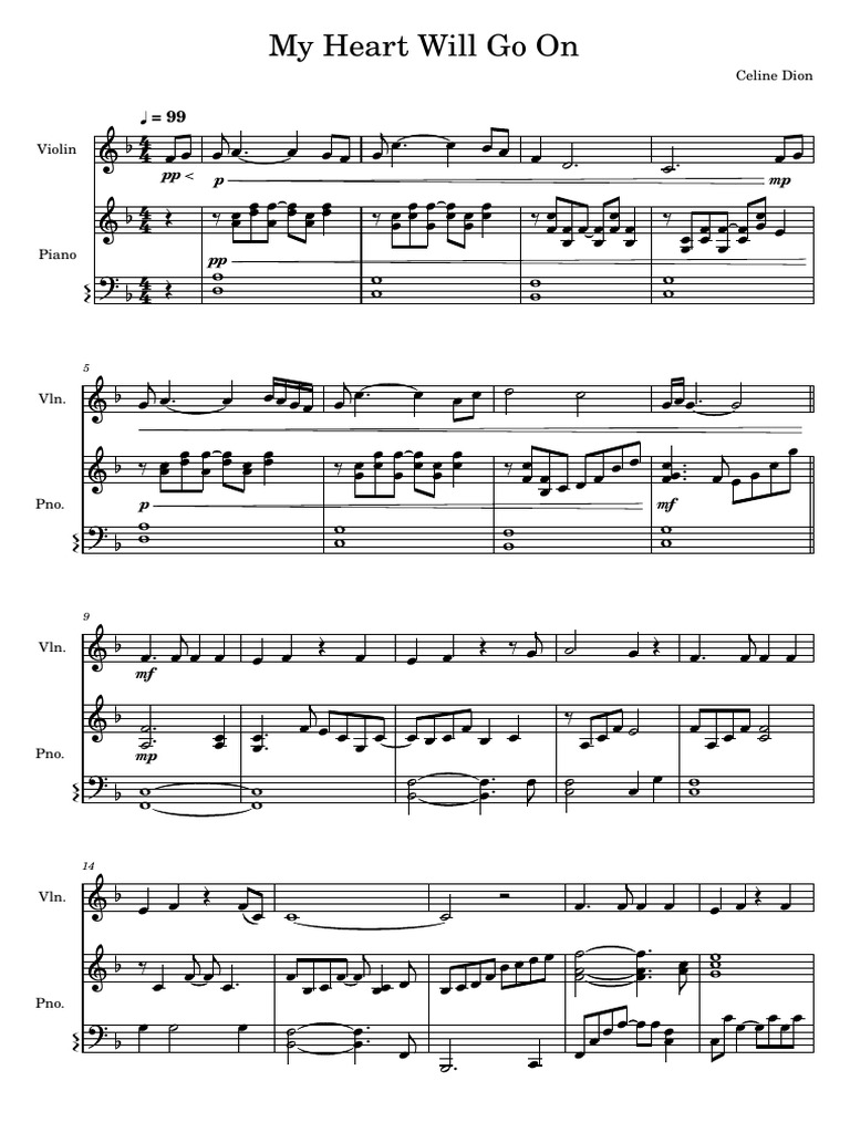 My Heart Will Go On Violin | PDF