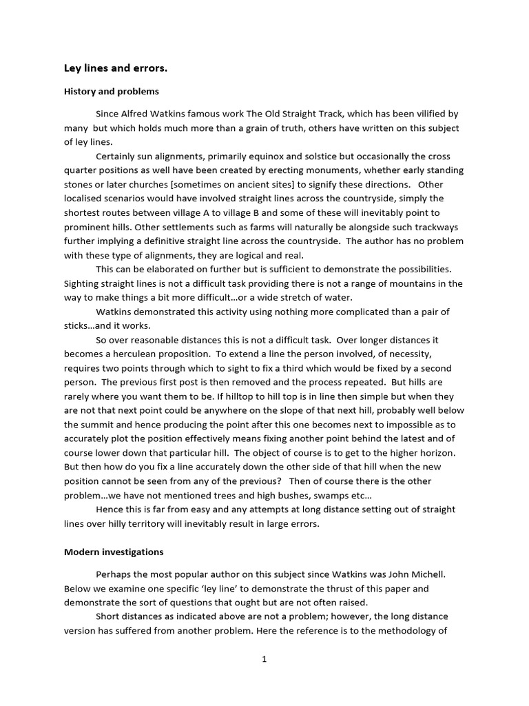 Ley Lines and Errors | PDF | Sun | Map