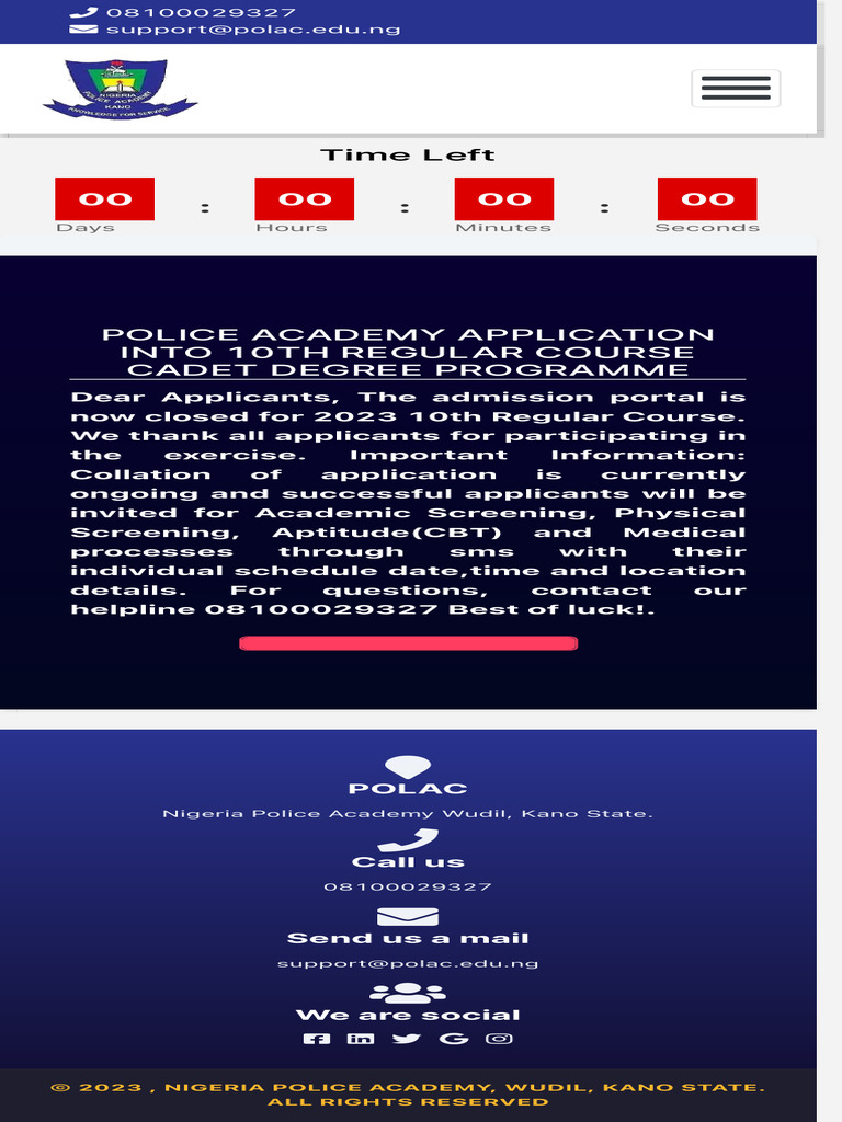 Nigeria Police Force Admission Portal NPF | PDF