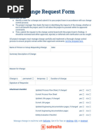 Design Change Request Form Template | PDF | Engineering | Business