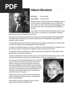 Biografía de Albert Einstein en Inglés | PDF