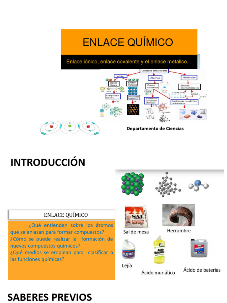 Tipos de Enlaces Químicos en Química | PDF | Enlace químico | Enlace ...