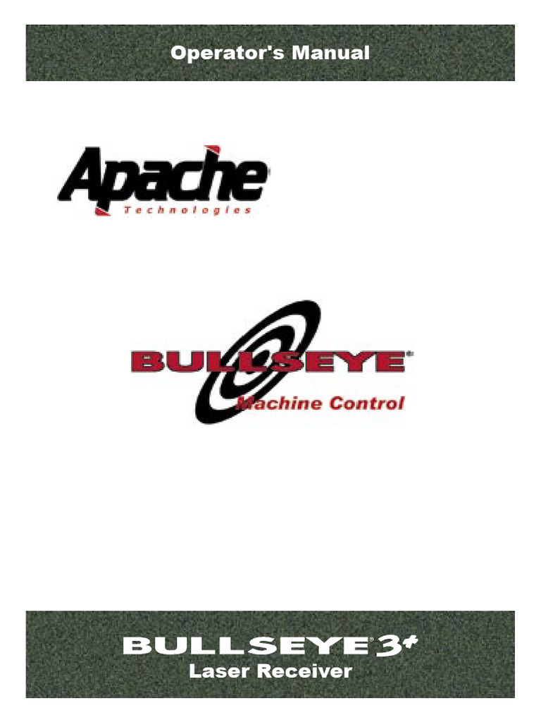 Apache Bullseye 3 Plus Laser Receiver Manual | PDF | Battery Charger | Electrical Connector