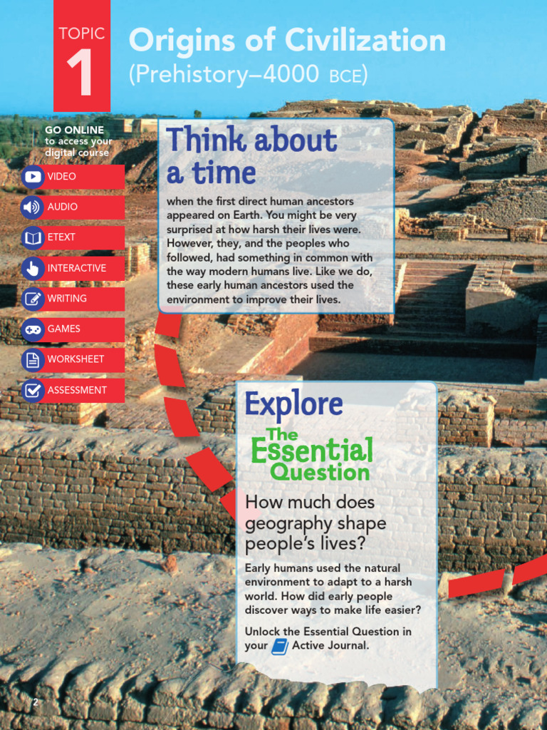 Origins of Civilization: Early Humans | PDF | Human Evolution | Paleolithic