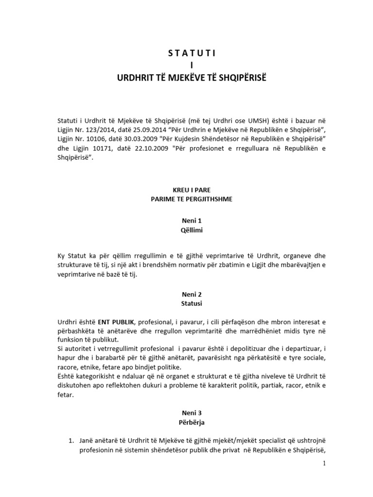 Statuti New | PDF