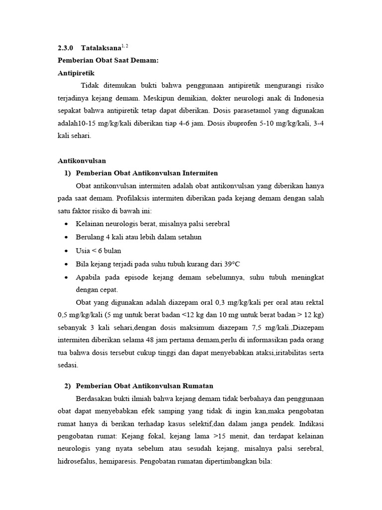 Terapi Kejang Demam | PDF