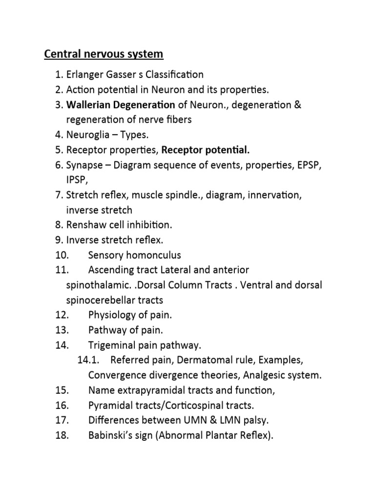 Physio Impo Topics 2nd INT | PDF