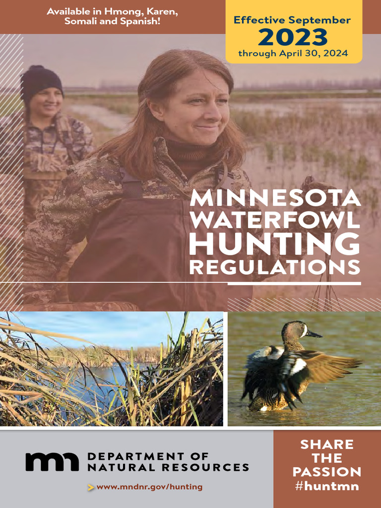 Minnesota Waterfowl Regulations 2023 | PDF | Hunting | Wildlife