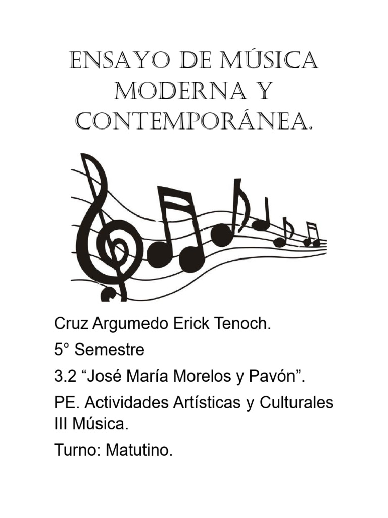 Ensayo de Música Moderna y Contemporánea | PDF | Sinfonía n.º 5 ...