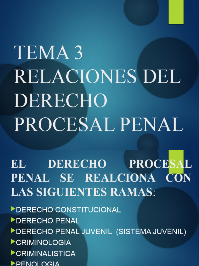Derecho Procesal Penal Tema 3 | PDF | Derecho penal | Procedimiento Criminal