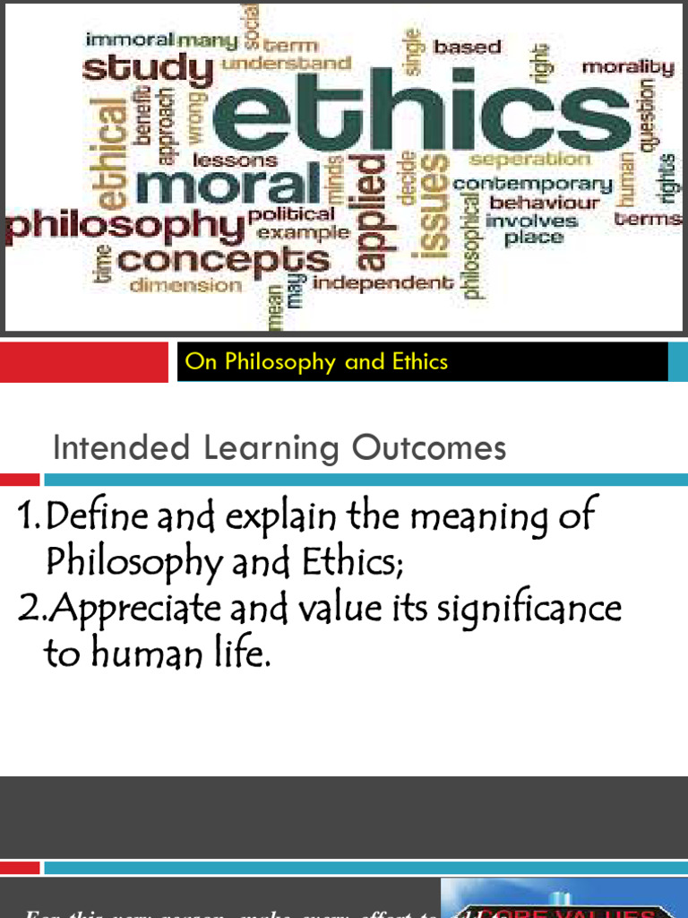 Intro To Philosophy and Ethics | PDF | Morality | Reason