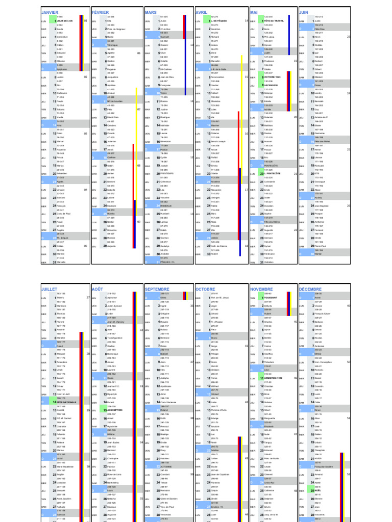 Calendrier des Saints 2024 PDF | PDF | Calendrier chrétien | Saints ...