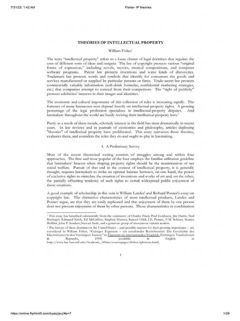 Fisher - IP Theories | PDF