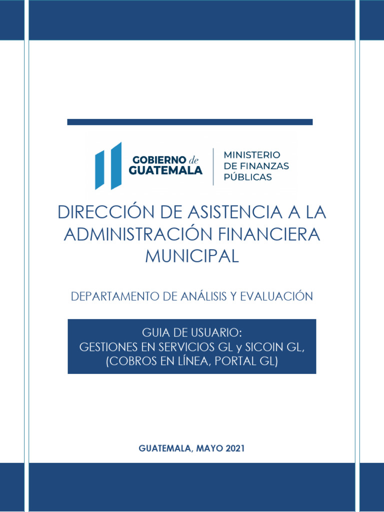GUIA DE USUARIO GESTIONES EN SERVICIOS GL Y SICOIN GL (COBROS EN LÍNEA-PORTAL GL) | PDF ...