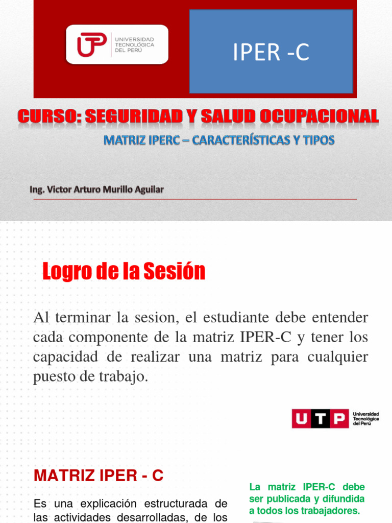 MATRIZ IPER-C Semana 41 | PDF | Riesgo | Seguridad y salud ocupacional