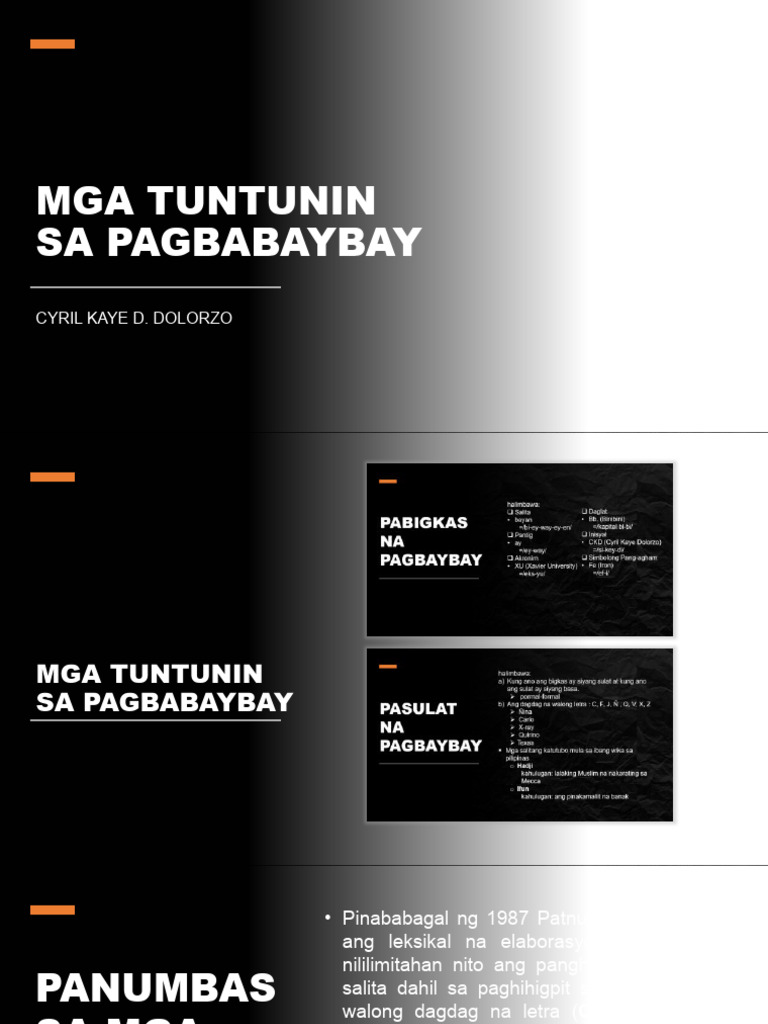 Mga Tuntunin Sa Pagbabaybay | PDF